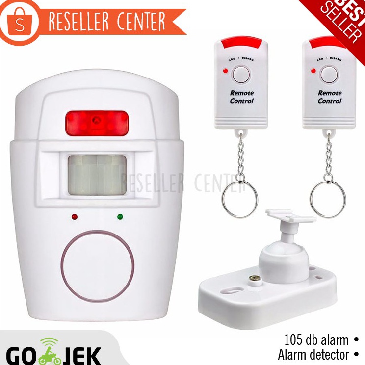 Jual ALARM PIR Alarm Anti Maling Infrared PIR Sensor Gerak 2 Remote ...