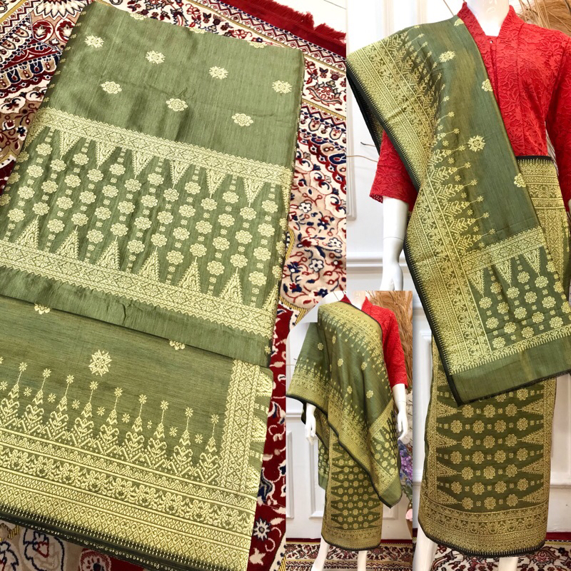 Jual ANEKA SONGKET CANTIK MANIS HIJAU TERBARU/ SONGKET CANTIK MANIS SAGE GREEN | Shopee Indonesia