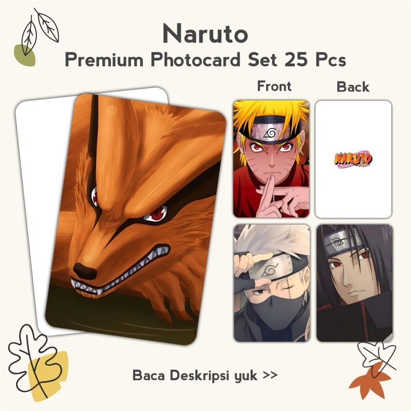 Jual Photocard Naruto Set 25 pcs | Shopee Indonesia