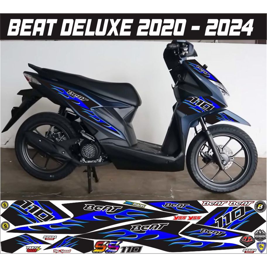 Jual Stiker MOTOR BEAT DELUXE ISS striping variasi list motor honda ...