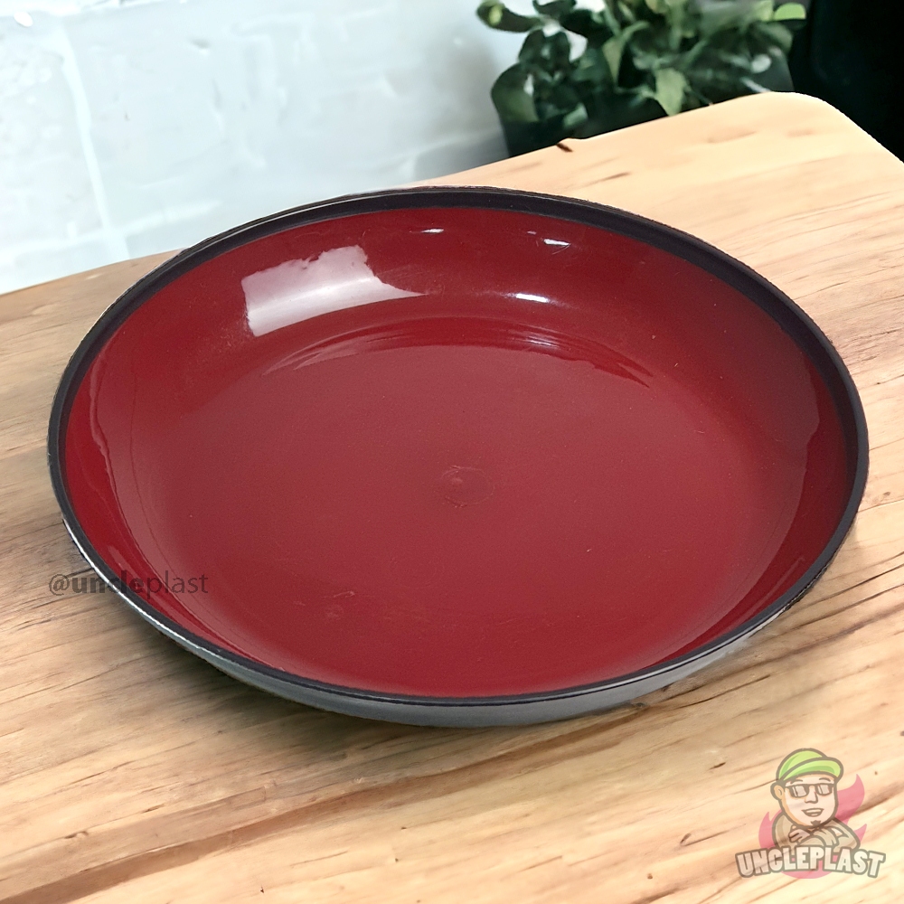 Jual Piring Besar Makan Ramen Piring Plastik Hitam Merah Japan Style ...