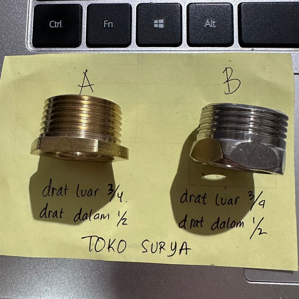 Jual Verlop Ring / Vlok Ring Kuningan ukuran 1/2 X 3/4 sok kran cincin ...