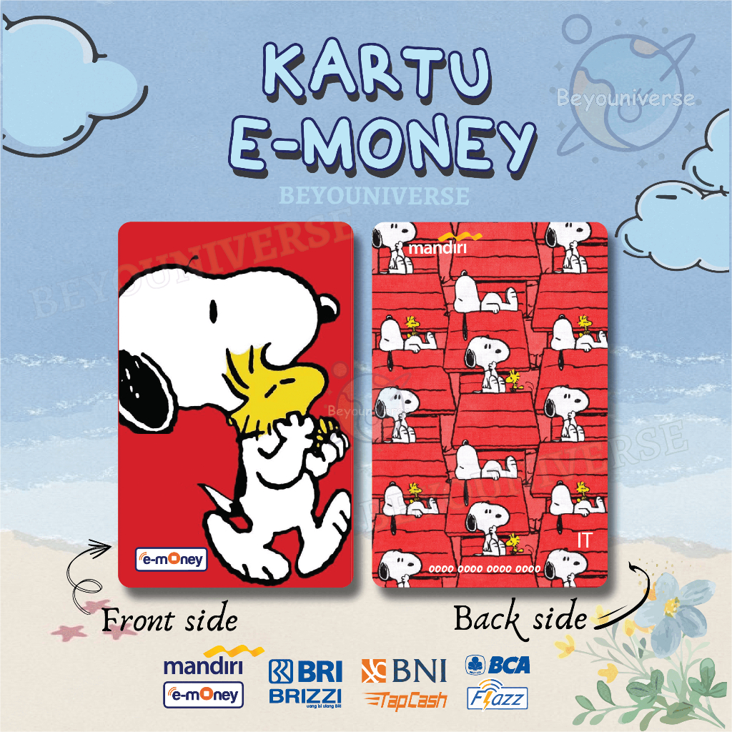 Jual Emoney Etoll Snoopy and Friends Peanuts Kartu Mandiri E-money E ...