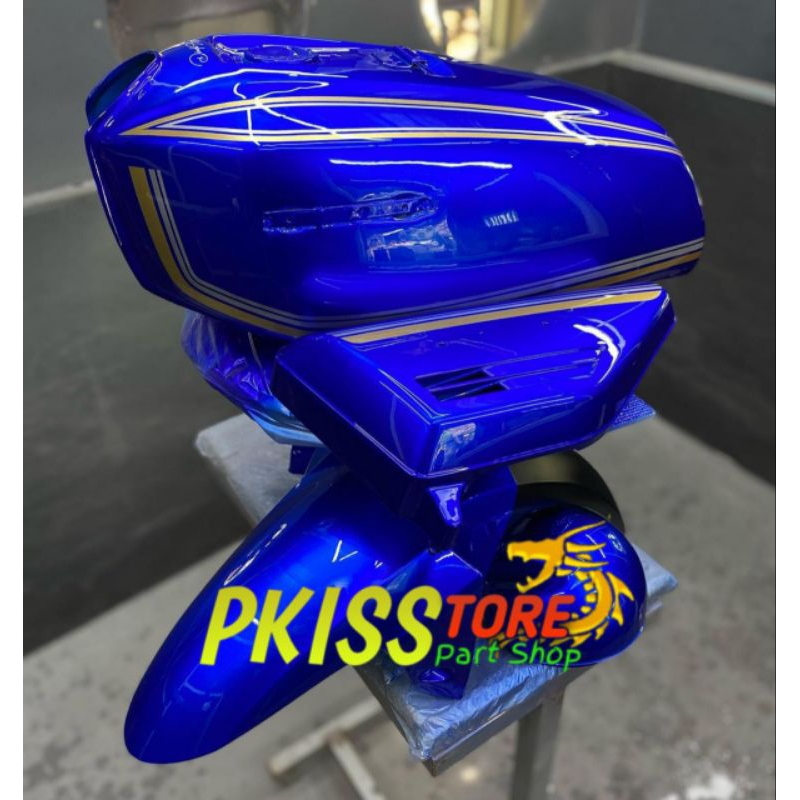 Jual Tangki Tengki Bensin Set Honda Gl100 GL Cepek Biru | Shopee Indonesia