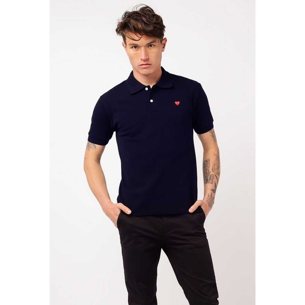 Jual CDG COMME des GARCONS PLAY Polo SHIRT kaos cowo pria man ORIGINAL ...