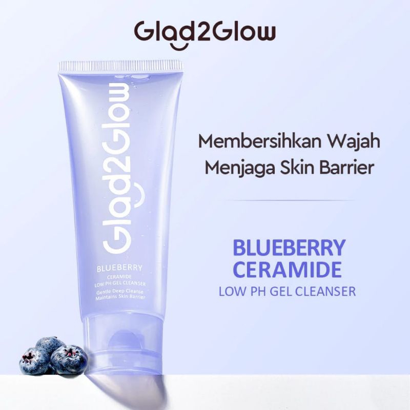 Jual GLAD2GLOW LOW PH FACE WASH CLEANSER GEL BLUEBERRY CERAMIDE SABUN ...