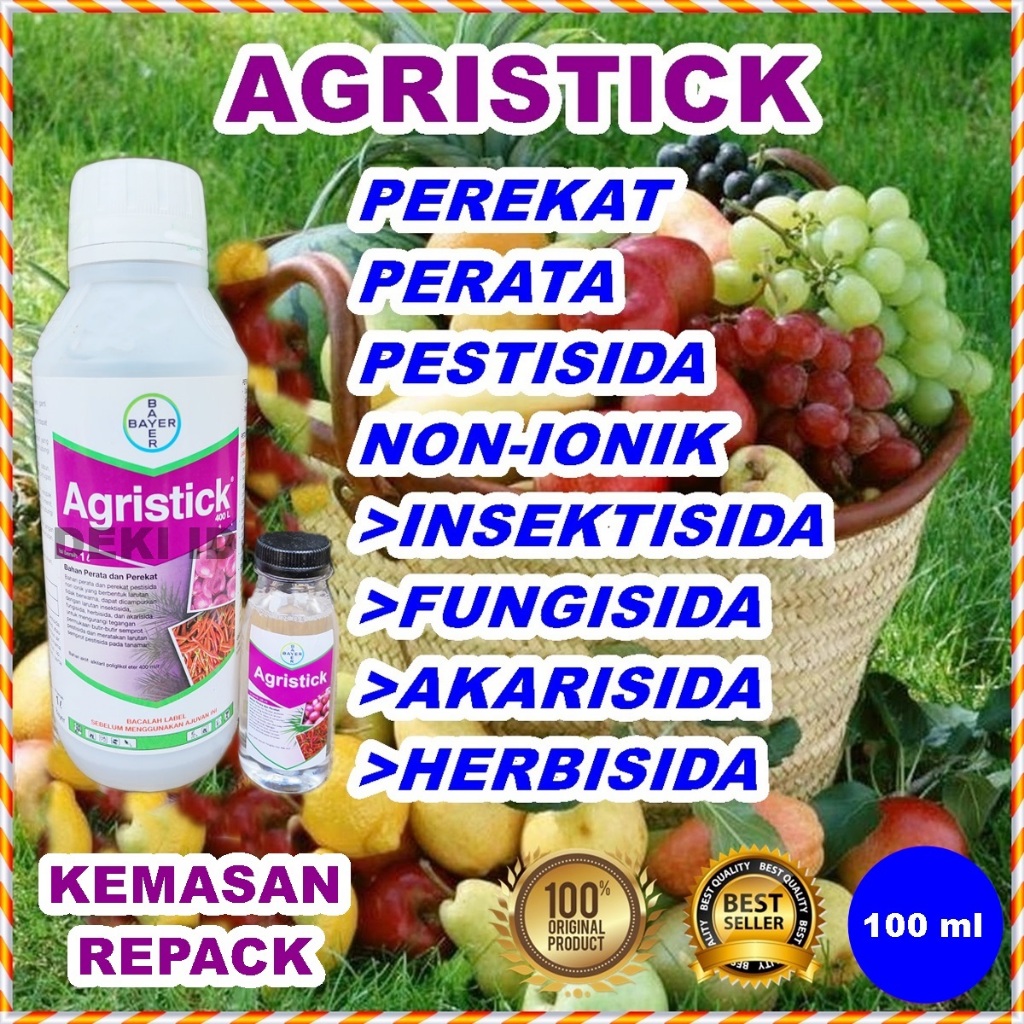 Jual Agristick 400 L 100 ml Repack Perekat Pestisida Perata Insektisida ...