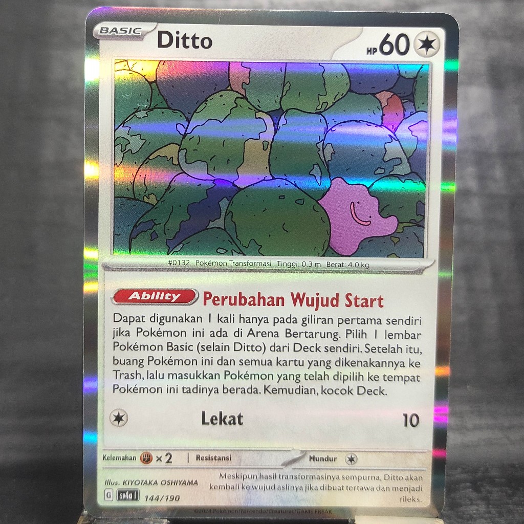 Jual Ditto RegG sv4a 144/190 Holo Foil Kartu Pokemon BENING Harta ...