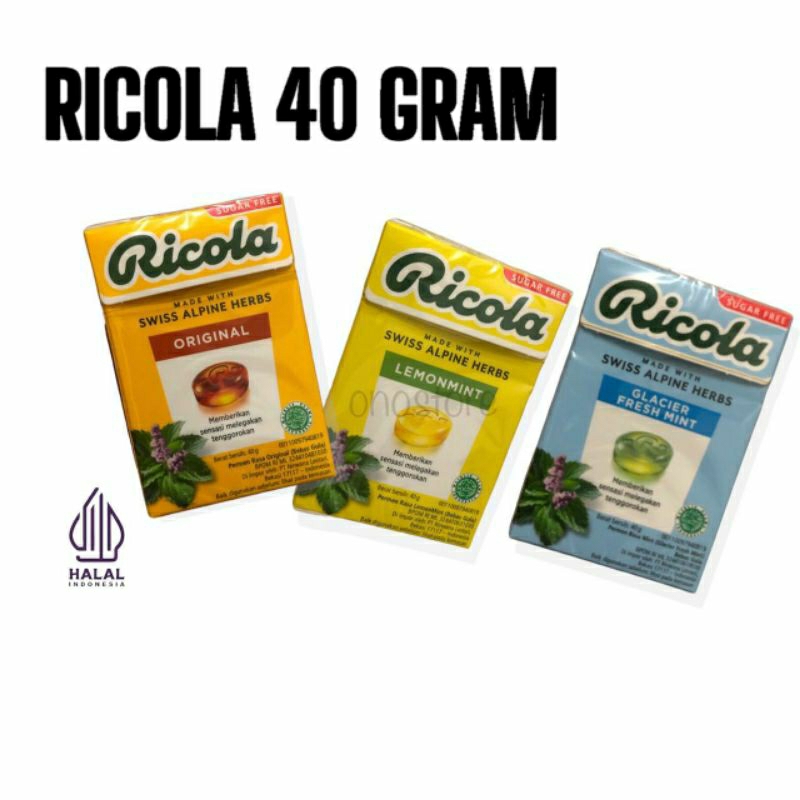 Jual Permen Ricola 40 gram Original Herb Lemonmint Glacier Fresh Mint | Shopee Indonesia