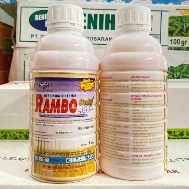Jual Rambo Gold 480SL 1liter Herbisida Sistemik Obat Pembasmi Rumput ...
