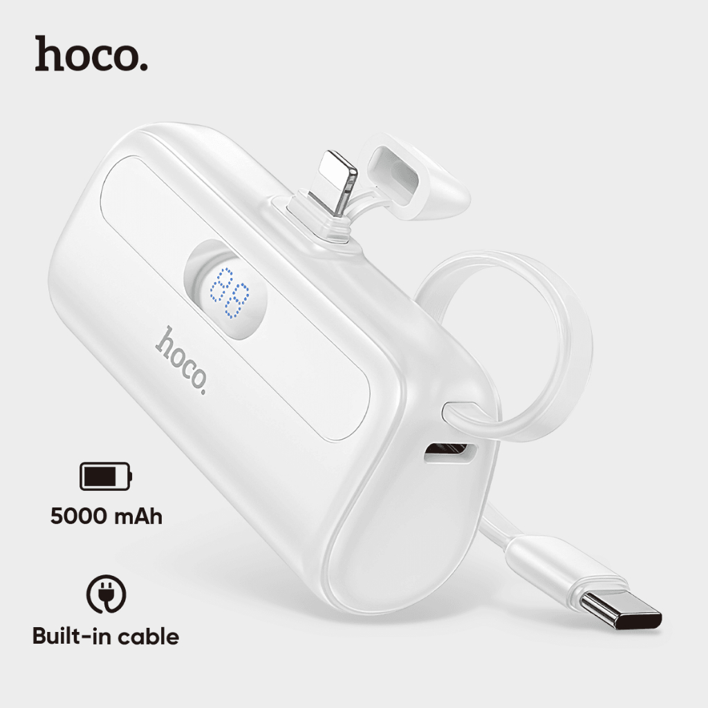 Jual Hoco Powerbank Portable Mini 5000mAh Lightning Type-C PortUntuk ...