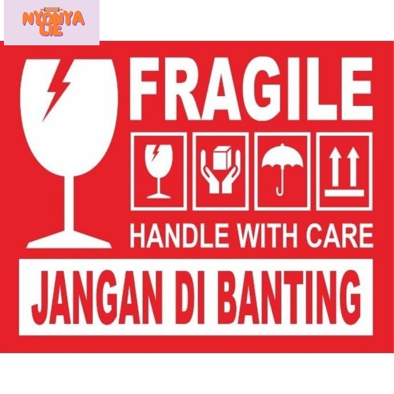 Jual FH002 Sticker Label Fragile Handle With Care Stiker Jangan ...