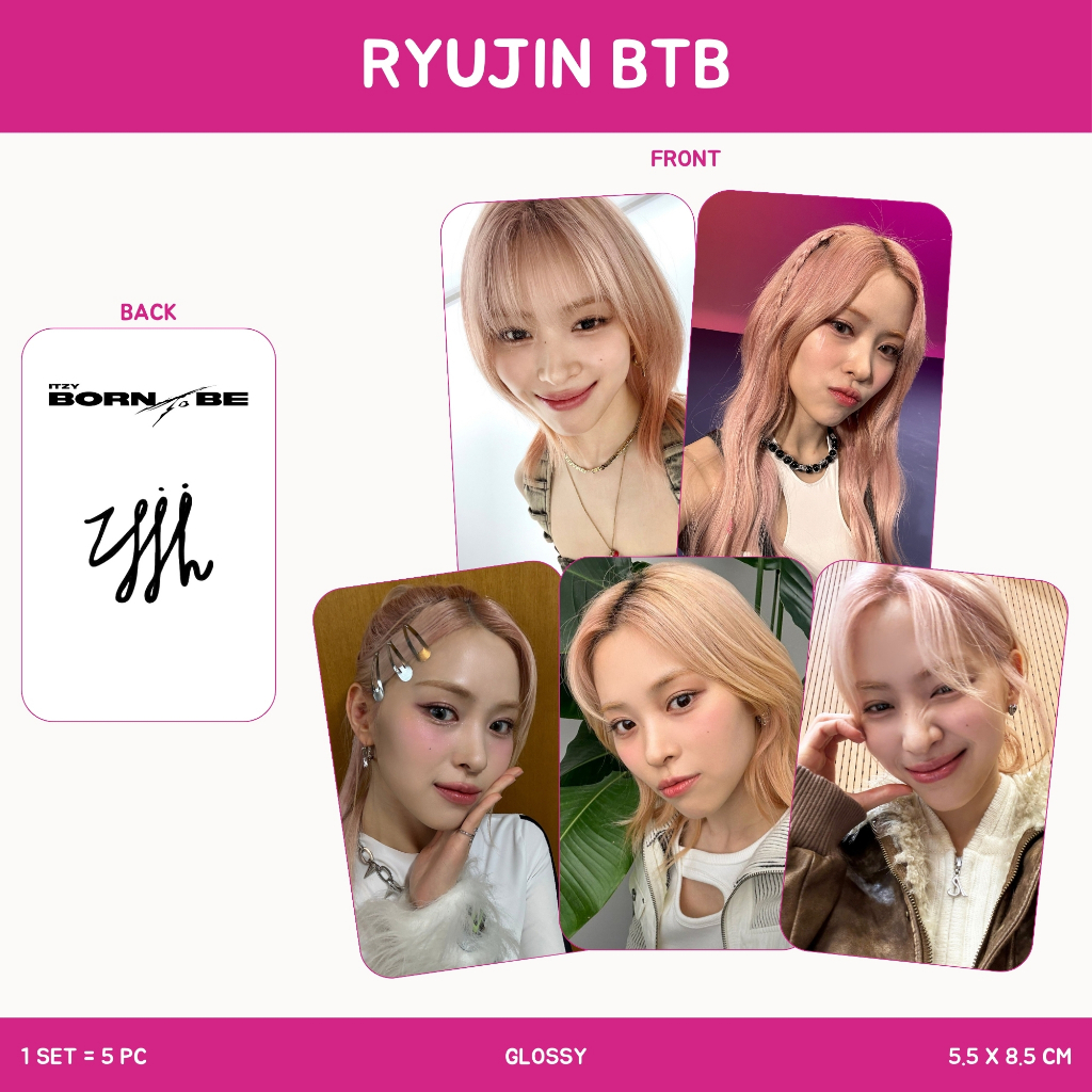 Jual PHOTOCARD ITZY SELCA BORN TO BE 2SISI (ISI 5 PCS + LAMINASI 2 SISI ...