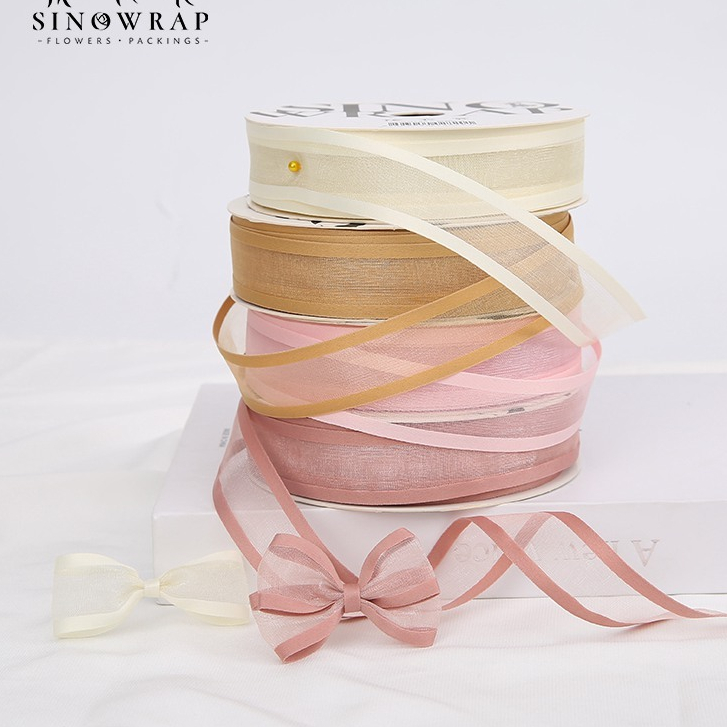 Jual [Per Meter] Pita Organza Transparan Garis Pinggir List Line ...