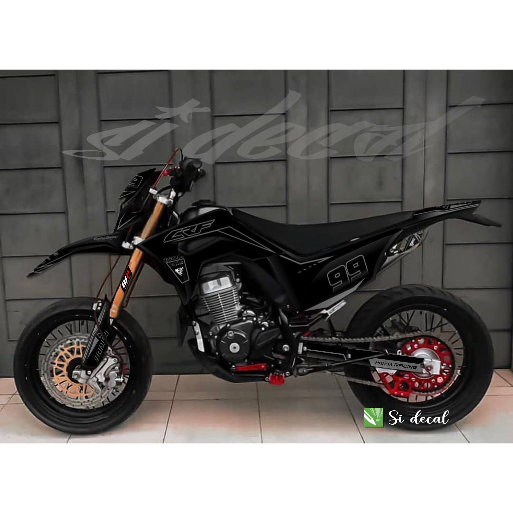 Jual stiker decal crf 150L hitam custom full body khusus doff anti ...