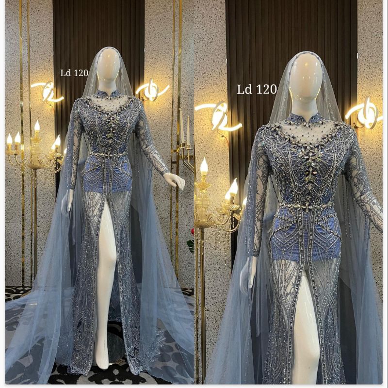 Jual KEBAYA BUSTIER FULL PAYET BEREKOR//KEBAYA AKAD MEWAH MODERN ...