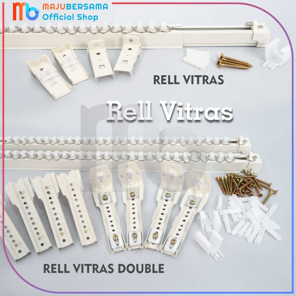 Jual Rel Vitrase Gorden / Tiang Vitrase Rell Gorden Alumunium Fullset ...