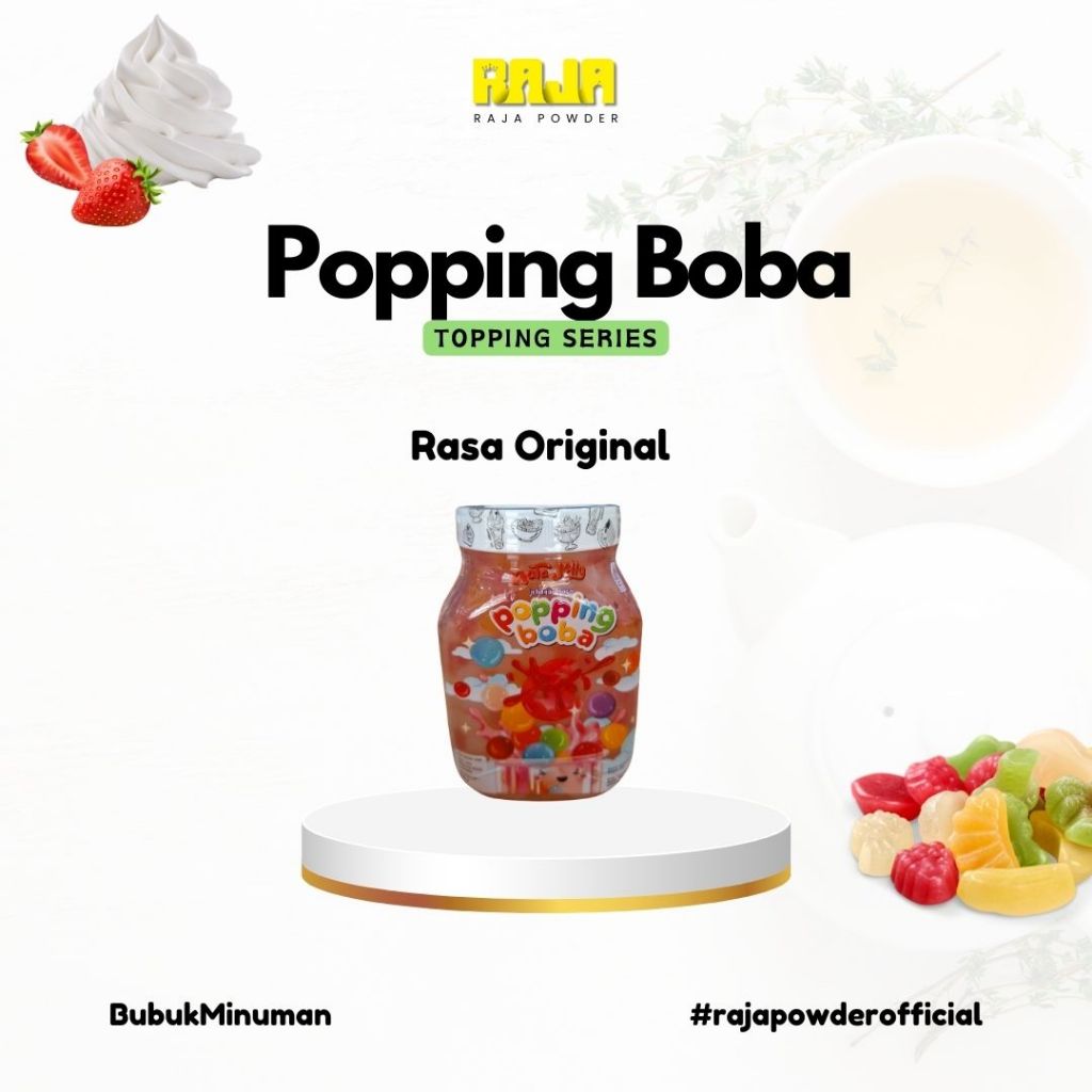 Jual Topping Minuman Popping Boba Rasa Original / Gula Batu | Shopee ...