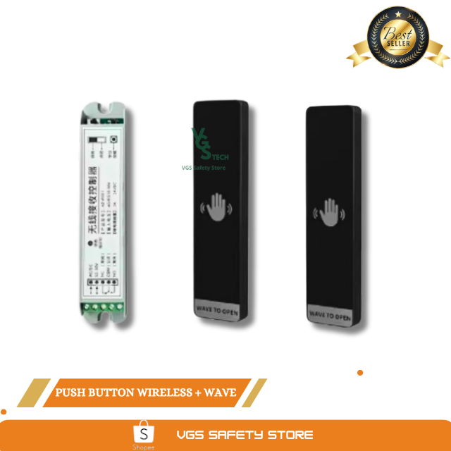 Jual Exit Button Wireless + Wave ( No Touch ) Automatic Sliding Door ...
