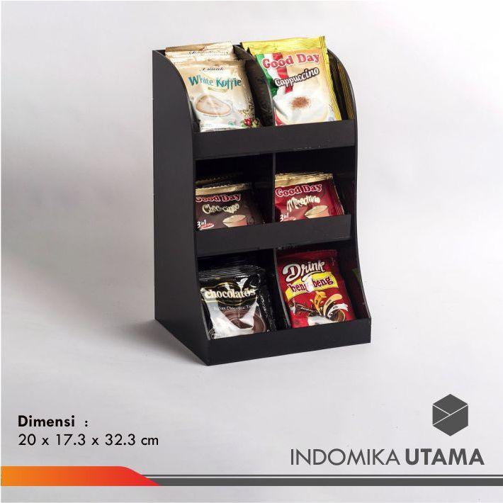 Jual Rak Akrilik Kopi Sachet Organizer Dispenser / Tempat Kopi Akrilik ...