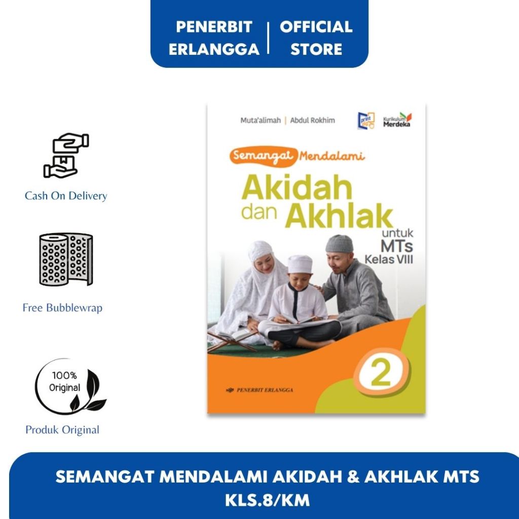 Jual [Erlangga Official] Semangat Mendalami Akidah & Akhlak Mts Kelas 8 - Kurikulum Merdeka ...