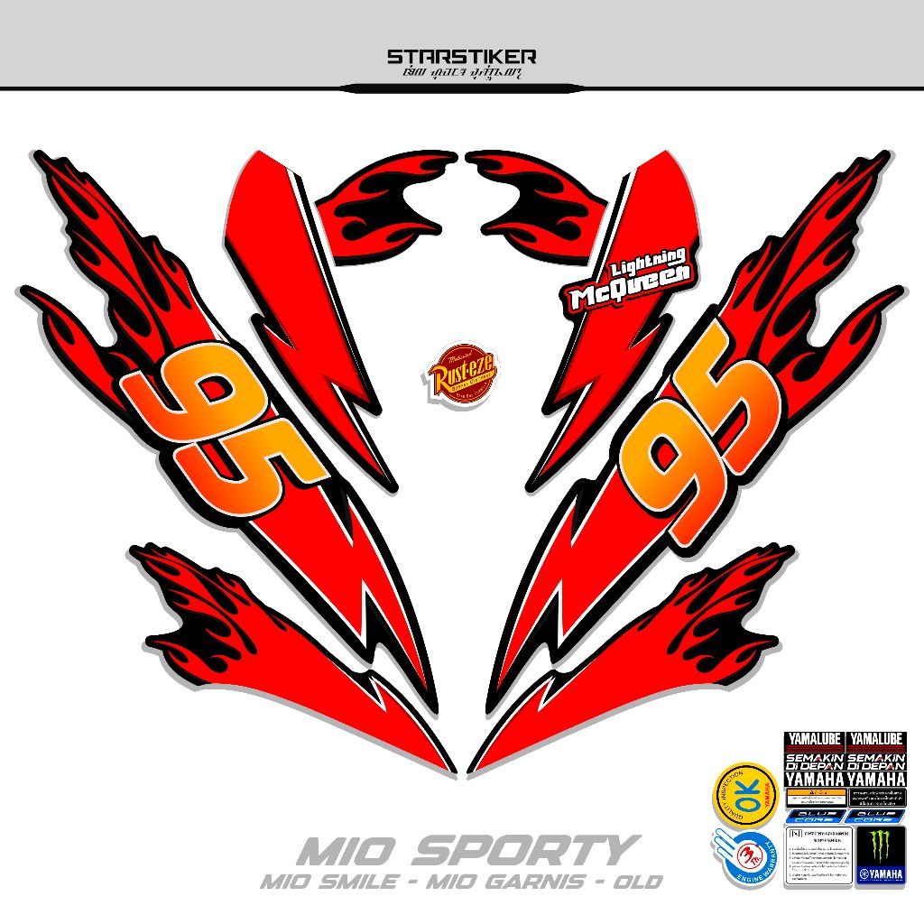 Jual striping MIO SPORTY / setiker motor / striping motor / variasi ...