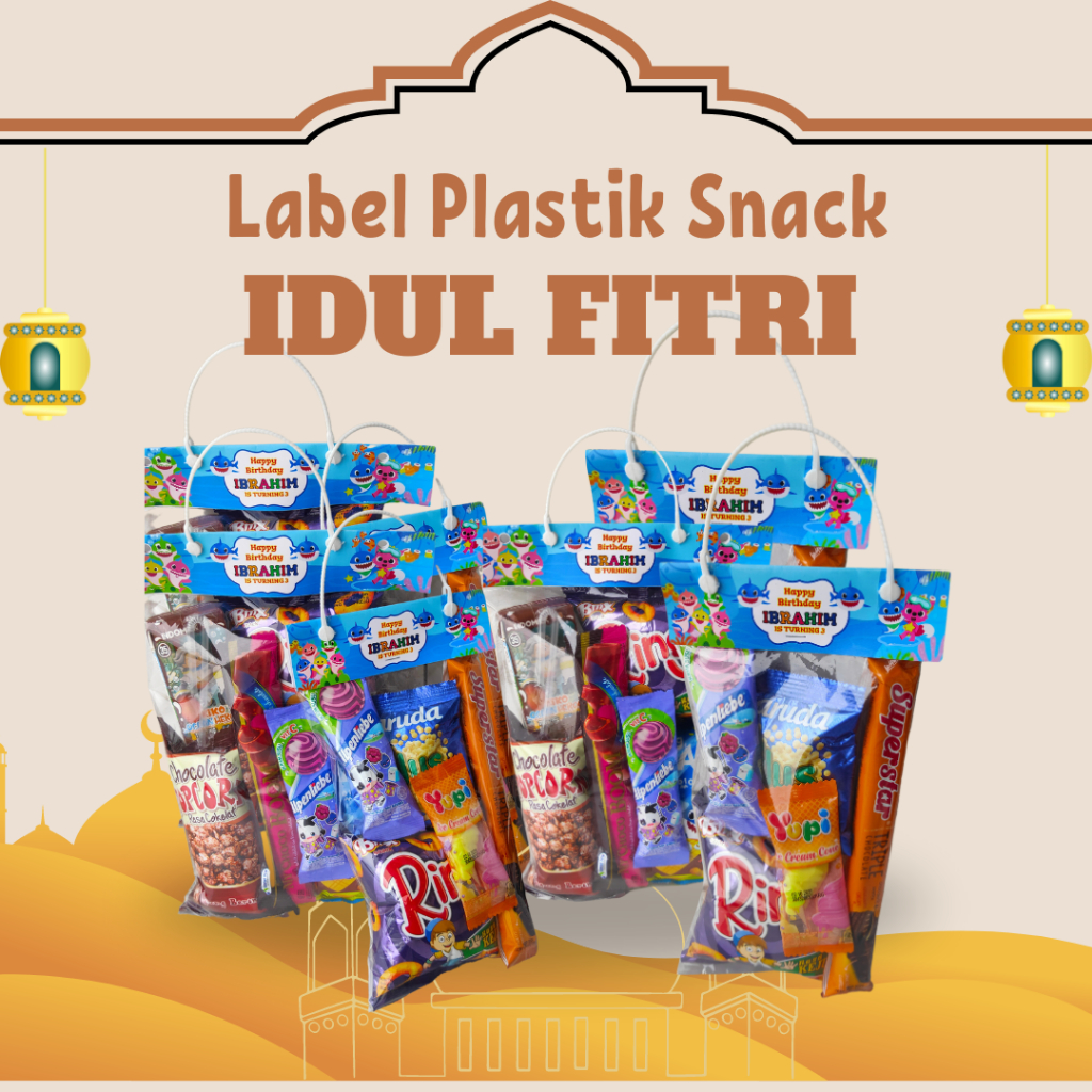 Jual Plastik Label Snack lebaran/bingkisan idhul fitri/plastik idul ...