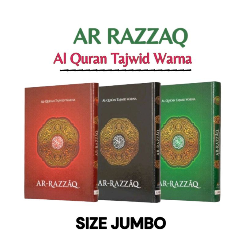 Jual AL QURAN TAJWID WARNA AR RAZZAQ UKURAN JUMBO | Shopee Indonesia