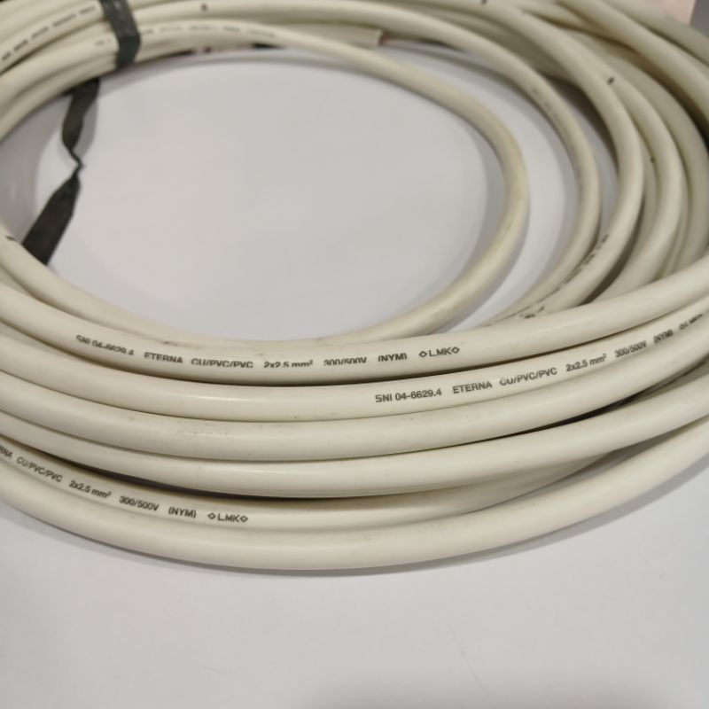 Jual Kabel listrik NYM 2x2,5mm ETERNA / kabel engkel [ecer per 1 meter ...