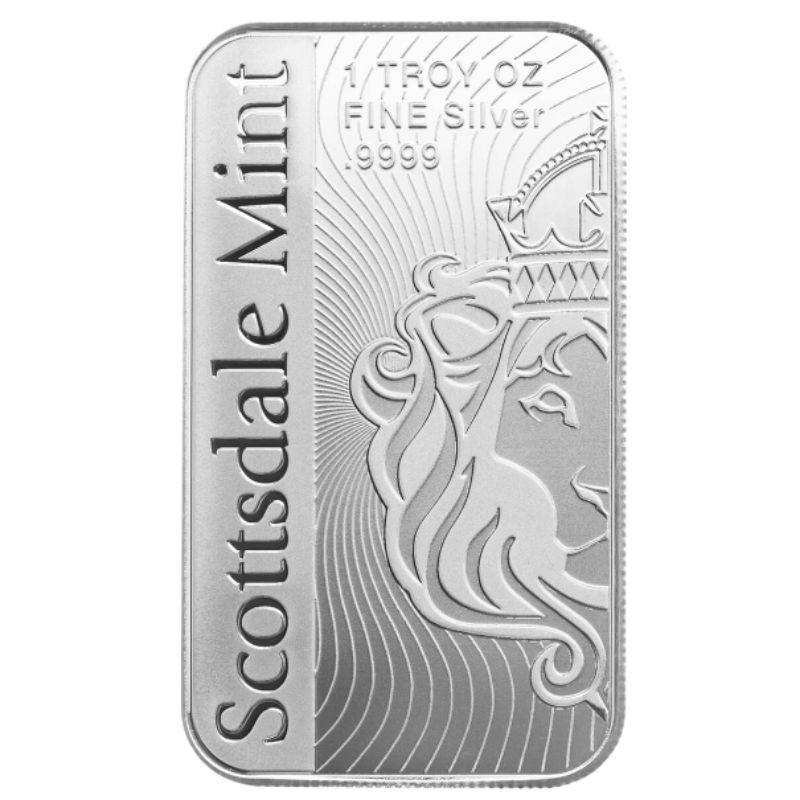 Jual Perak Batangan Cantik 1 oz Vortex Bar Scottsdale Mint Silver Bar ...