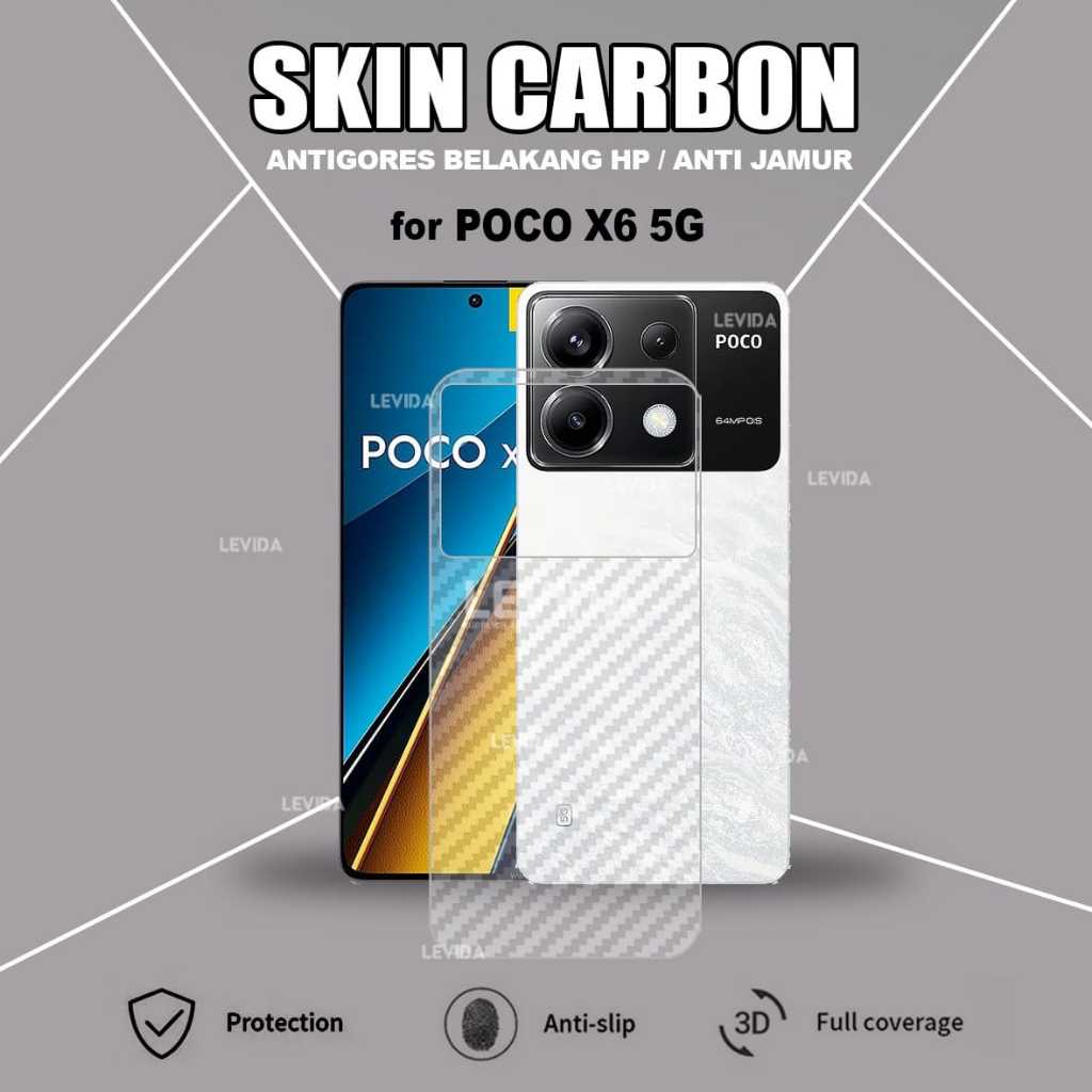 Jual Skin Carbon Poco X6 5G Poco X6 Pro 5G Poco M6 Pro 4G Skin Back 3D ...