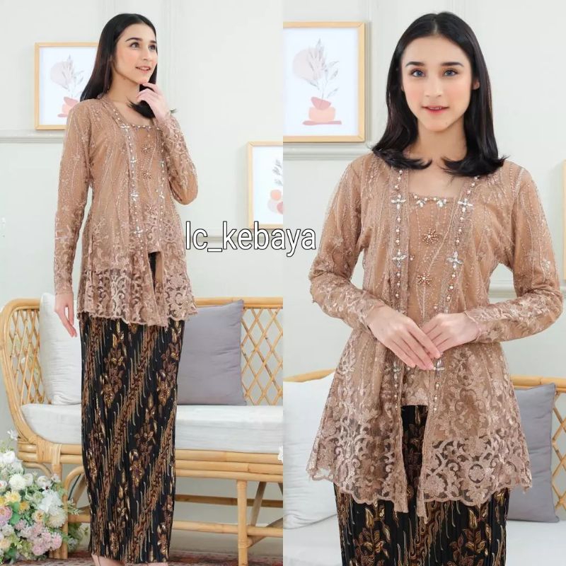 Jual kebaya kutubaru payet mewah-kebaya modern-kebaya pesta-kebaya wisuda-kebaya brokat-kebaya ...