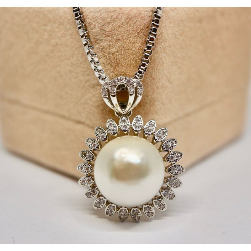 Jual PROMO BERSERTIFIKAT KALUNG LIONTIN MUTIARA LAUT ASLI GRADE A ...