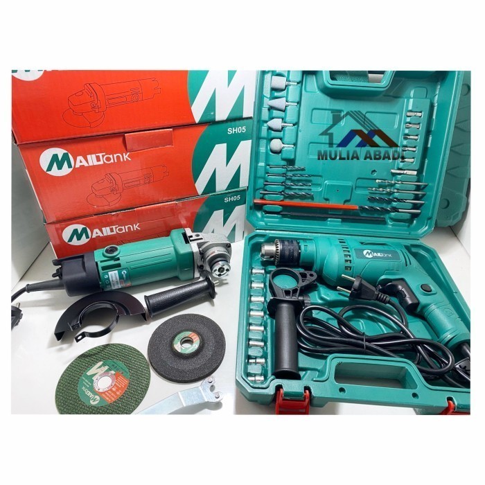 Jual 2 ITEM DALAM 1 KOPER SET ISI MESIN BOR TANGAN LISTRIK 10 MM SET ...