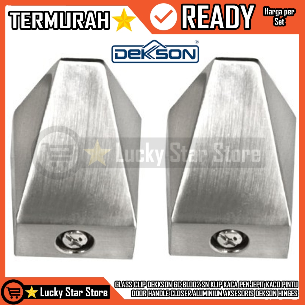 Jual GLASS CLIP DEKKSON GC BL002 SN KLIP KACA PENJEPIT KACO PINTU DOOR ...