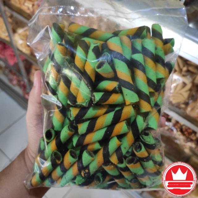 Jual 1 Kg Astor Mini Wafer Roll 3 Warna Coklat Dan Teh Hijau Harga ...