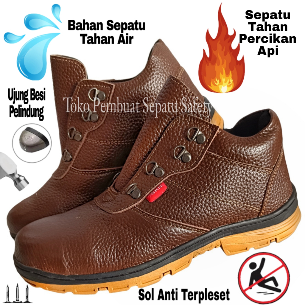 Jual Sepatu Safety Alas Besi Bagian Bawah Sepatu Plus Ujung Besi Kerja ...