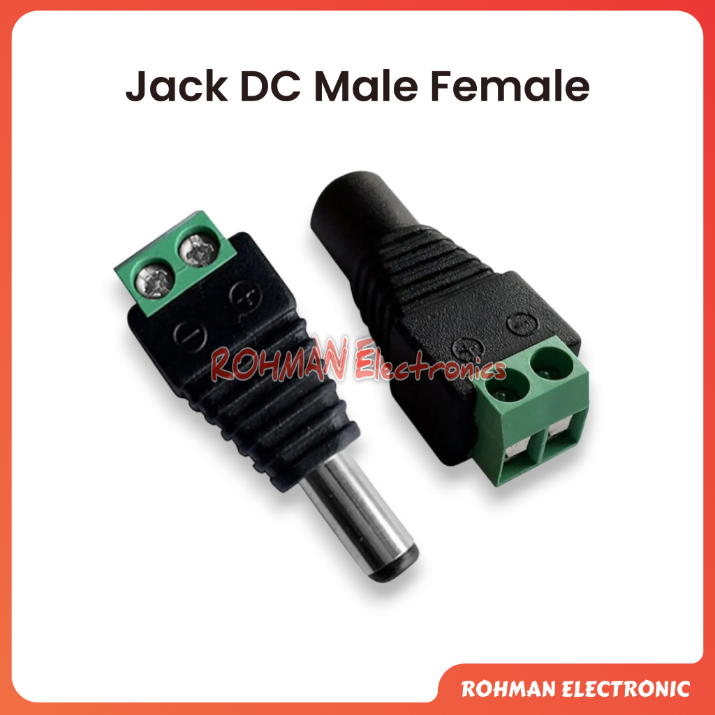 Jual Jack DC 12V Male Female for DIY Electronic | Shopee Indonesia