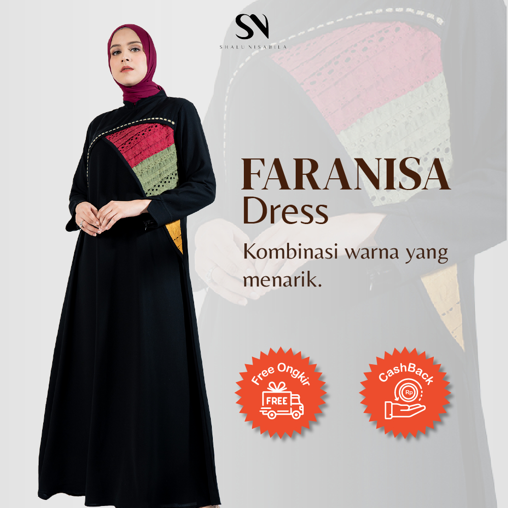 Jual Faranisa Dress Gamis Syari Pakaian Wanita Baju Muslim Kekinian ...