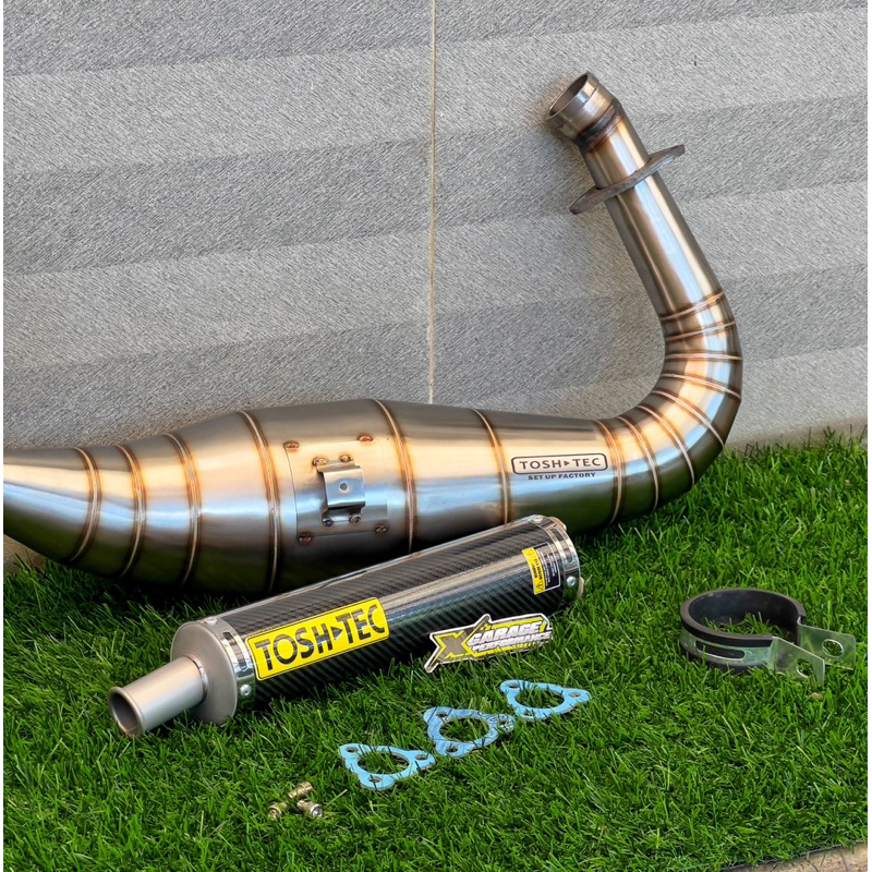 Jual Knalpot Ninja R RR SS Toshtec Carbon ujung Sandblasting Titanium ...