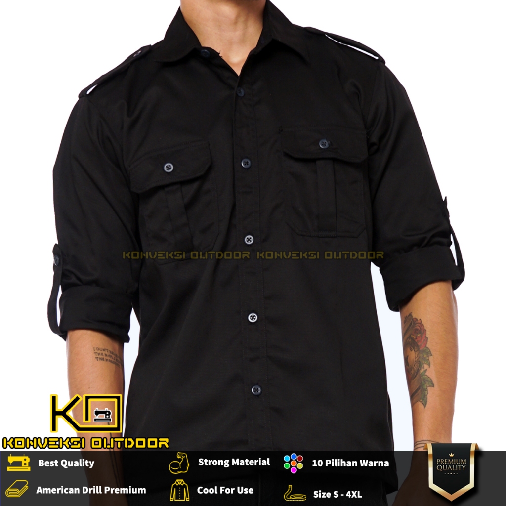 Jual BAJU KEMEJA PDL LAPANGAN OUTDOOR INDOOR PRIA LENGAN PANJANG ...