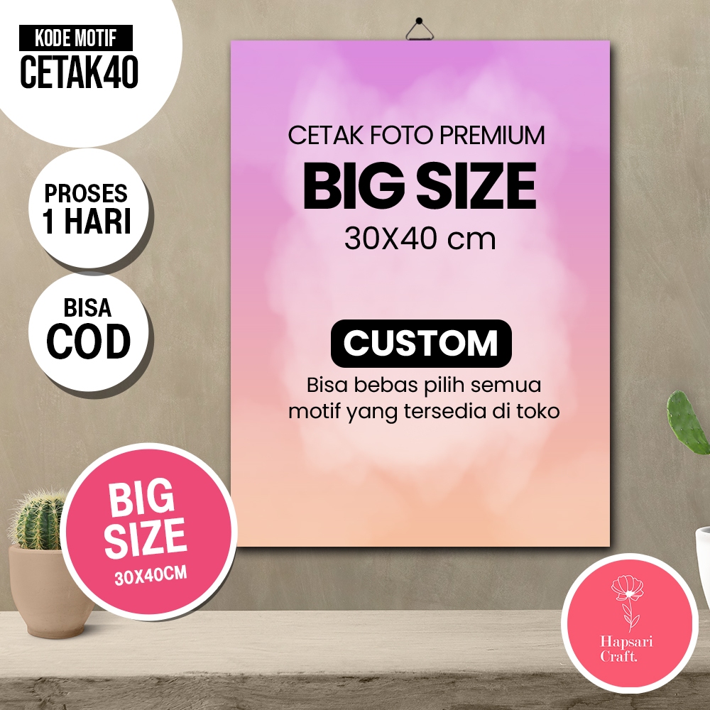 Jual Cetak Foto Bingkai Besar untuk Hiasan Dinding Premium BEBAS DESAIN ...