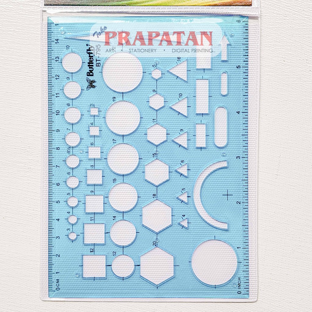 Jual Penggaris Mal Cetakan Butterfly Kotak|Lingkaran|Oval | Shopee ...
