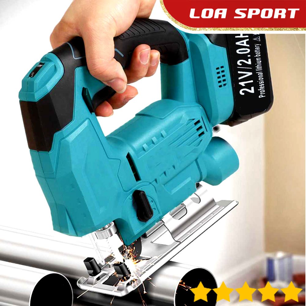 Jual Gergaji Mesin Jigsaw Cordless Handheld LED Baterai Lithium 21V 2 ...