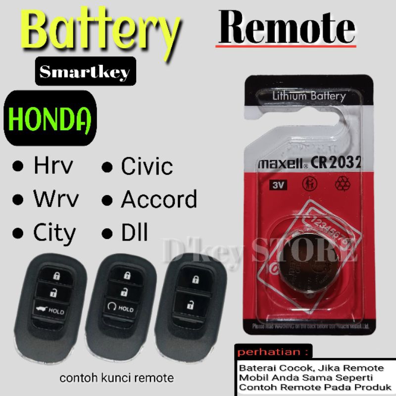 Jual Baterai Battery Batre Batrai Batre Kunci Remote Remot Smartkey ...