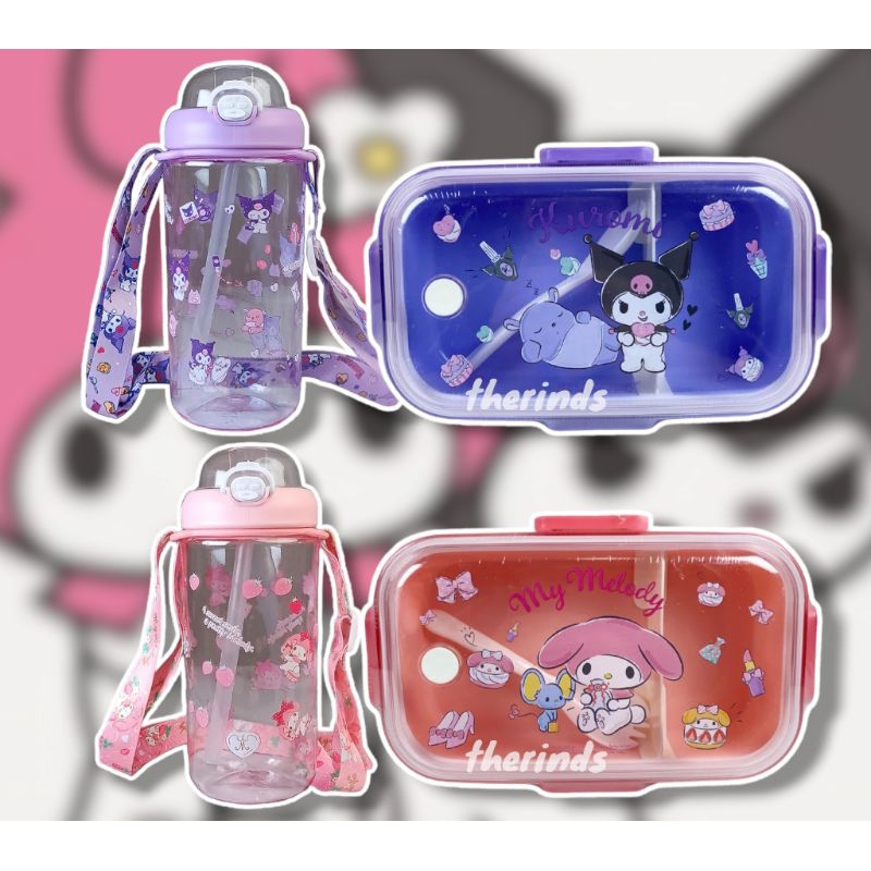Jual Kotak Bekal Kuromi Melody Set Botol Minum Import | Kotak Makan Anak Sekolah | Set Kotak ...