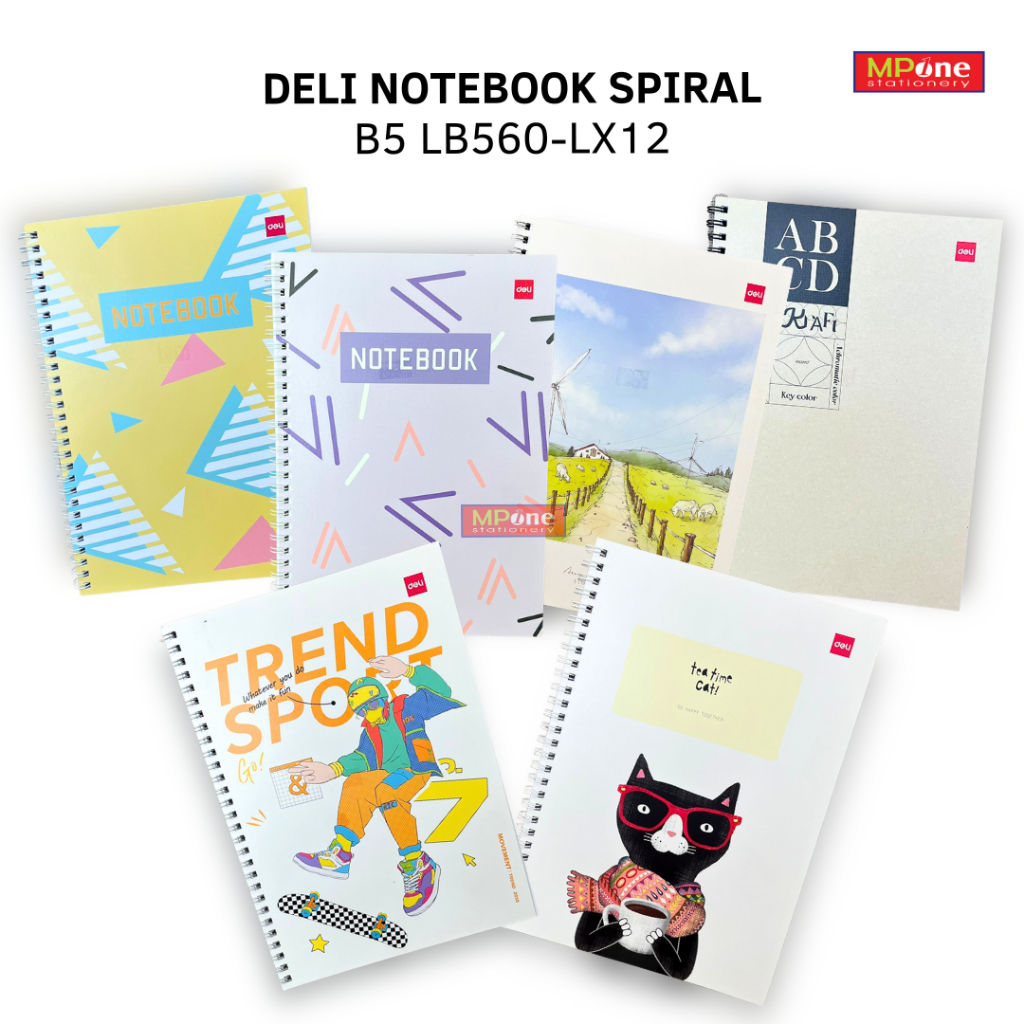 Jual Deli Notebook Spiral B5 Cover / Buku Catatan Deli Spiral B5 ...