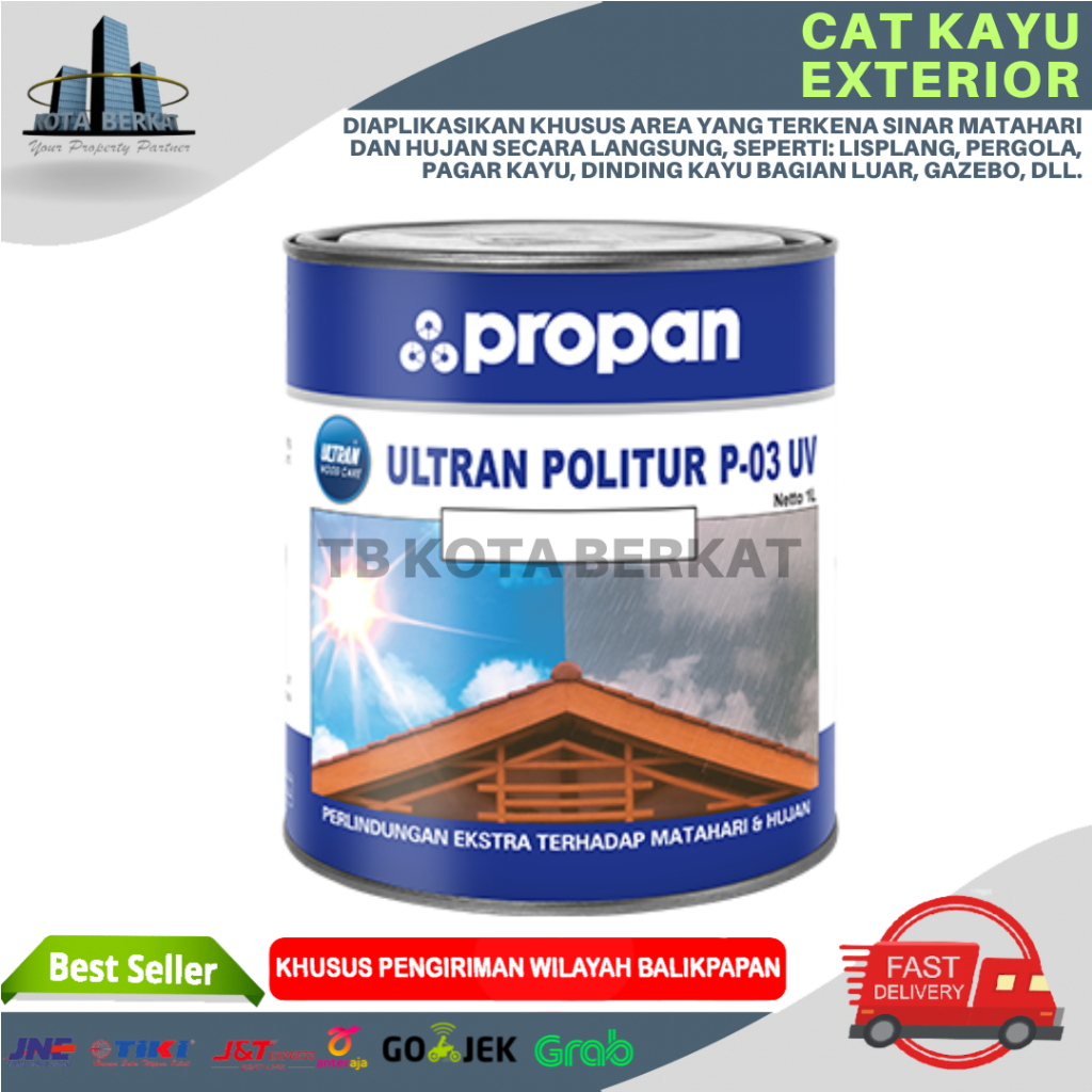 Jual PROPAN ULTRAN POLITUR P-03 UV/ CAT KAYU TRANSPARAN 1L (EKSTERIOR ...