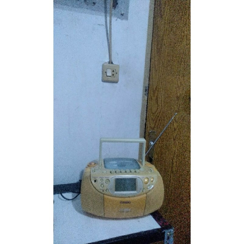 Jual CD radio cassette recorder with clock/alarm Casio cd-370s normal ...