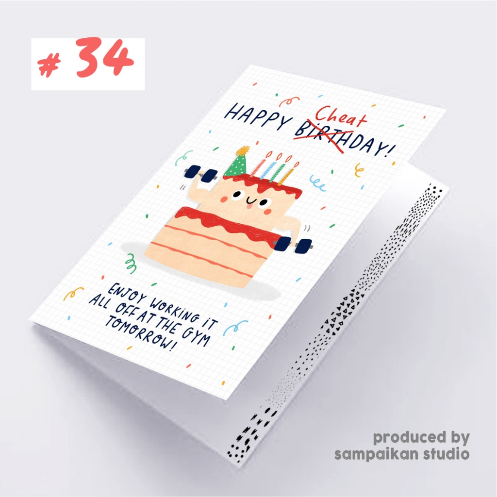 Jual KARTU UCAPAN ULANG TAHUN (#HBD 04)/ Greeting Card Happy Birthday / Birthday Card / Kartu ...